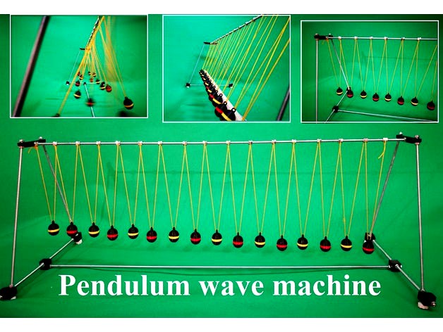Pendulum wave machine by CrocodileGene 3d model