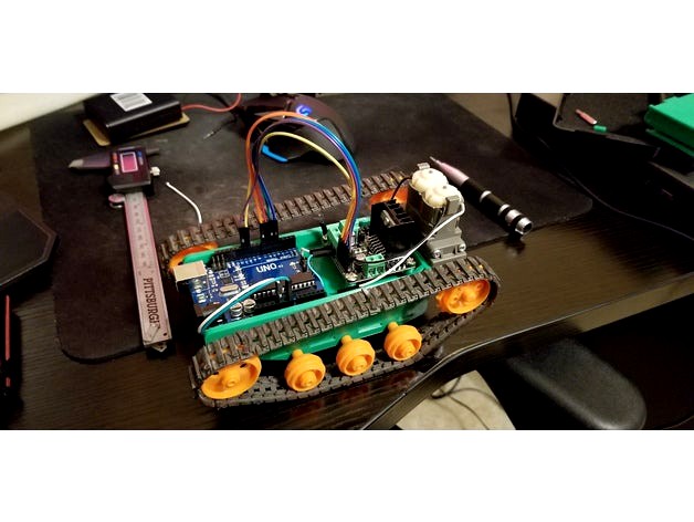 Tamiya Tank Chassis Remix for Arduino and OSEPP L298 Motor Driver by ...