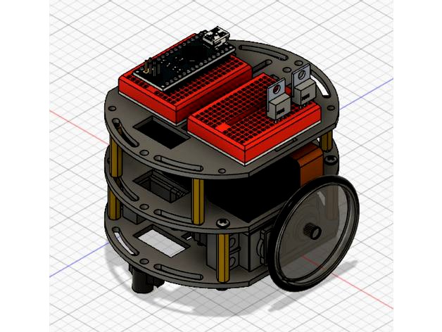 Circular Robotics Chassis (Three-Layer) by Benmo 3d model