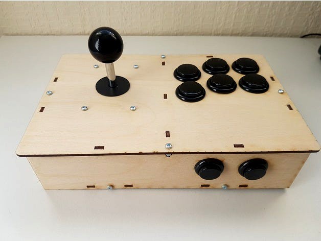 Laser Cut Portable Arcade Fight Stick For Raspberry Pi by electroniclab ...