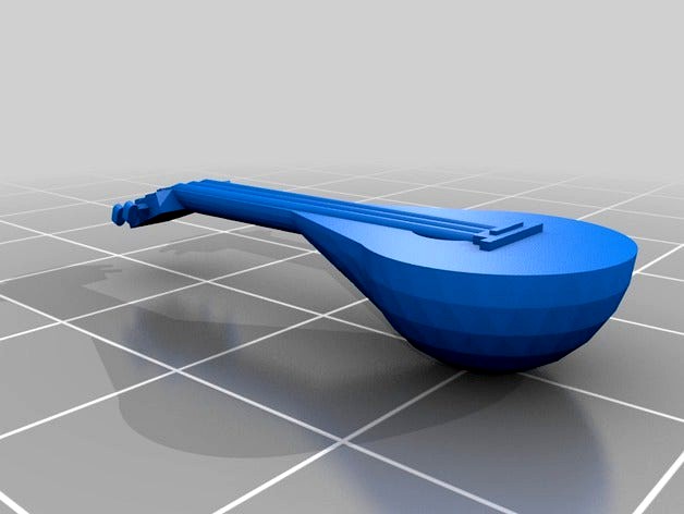 Lute for Lego minifig by ComeBESNIER 3d model