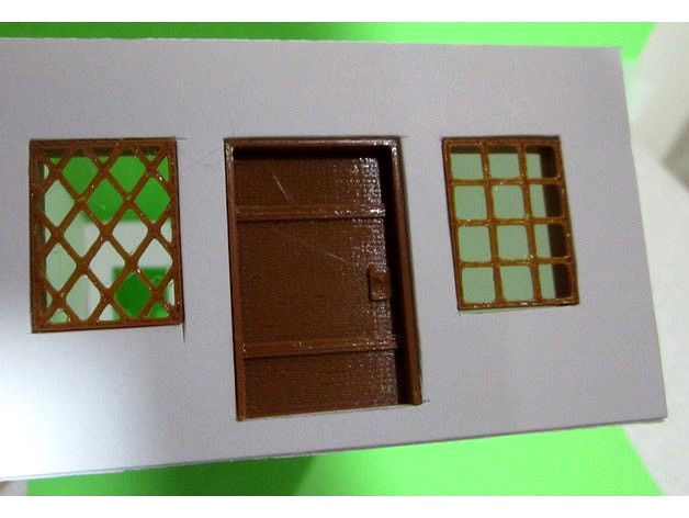 28mm Doors & Windows for Foam Core by kristof65 3d model