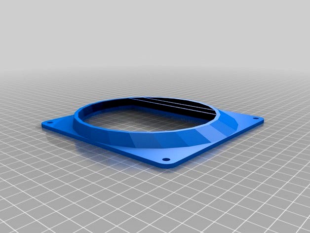 140mm to 120mm offset fan adapter by wellkevi01 3d model