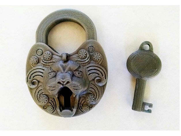 Lion Lock by Gigi1970 3d model