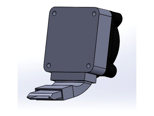 Blowing Position Adjustable Axial Fan Nozzle Cooling by spocky 3d model