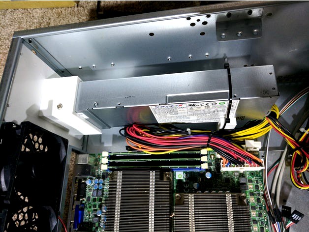 1U Flex Power Supply to ATX Case by JD2005 3d model