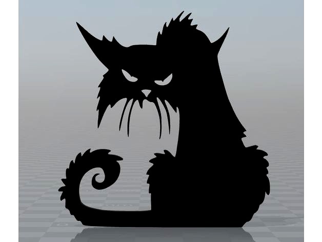 Scary cat magnet by Misterdid 3d model