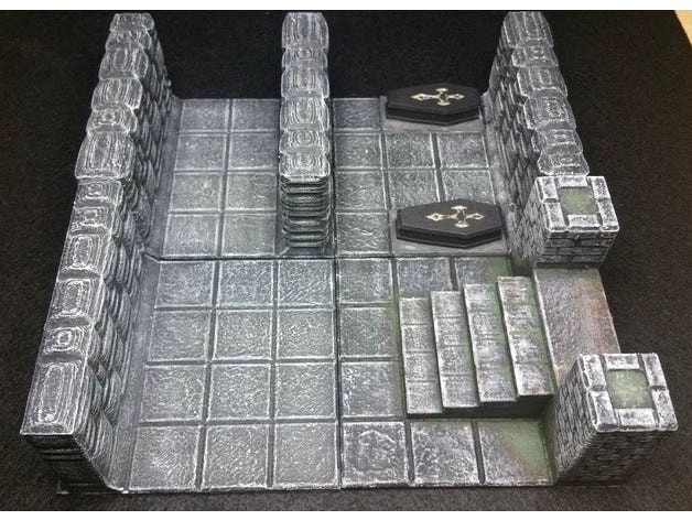 DnD Castle Ravenloft - Basic 4 x 4 Tile by MasterQuiaboshi 3d model