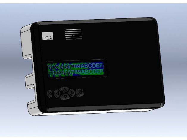 Arduino uno LCD keypad shield, battery 18650 and buzzer by koruitch 3d ...
