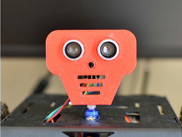 HC-SR04 Ultrasonic Sensor Mount for Servo by educ8s 3d model