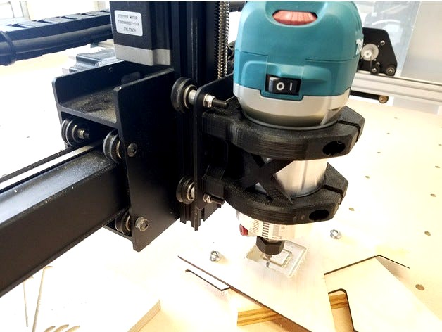 X-Carve Spindle Mount for Makita RT0701C Router by drsimonz 3d model