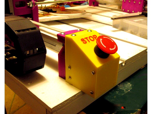 Root 3 CNC E-Stop Button Housing by Menneset 3d model