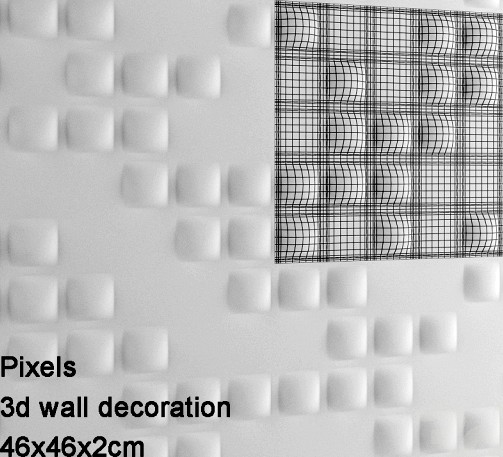 Pixels 3d wall decoration model