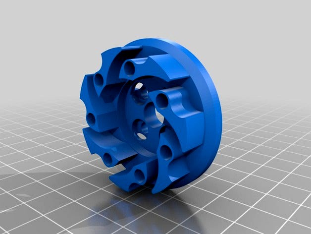 Vex Mecanum Wheel adapter with mirrored part by Gymnast544 3d model