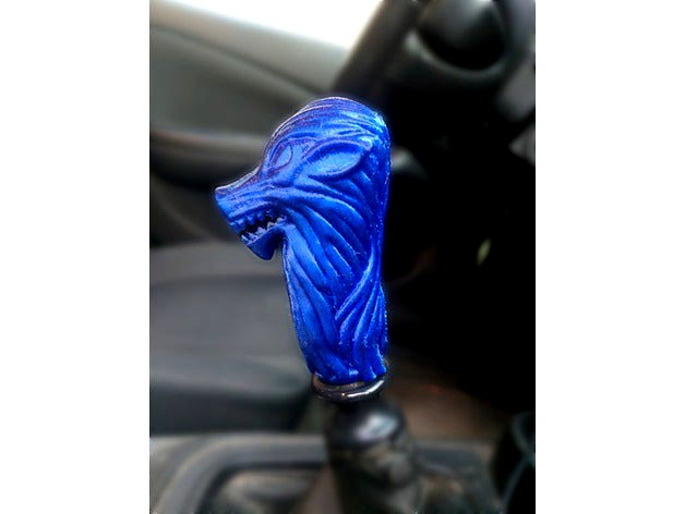 Wolf Head Shift Knob by Screwyluie 3d model