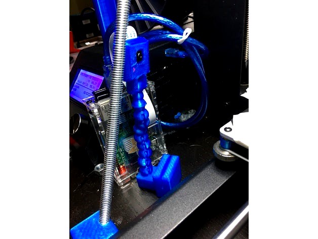 Articulated Arm to Raspberry Pi Camera Mount Adapter by FiveGHz 3d model