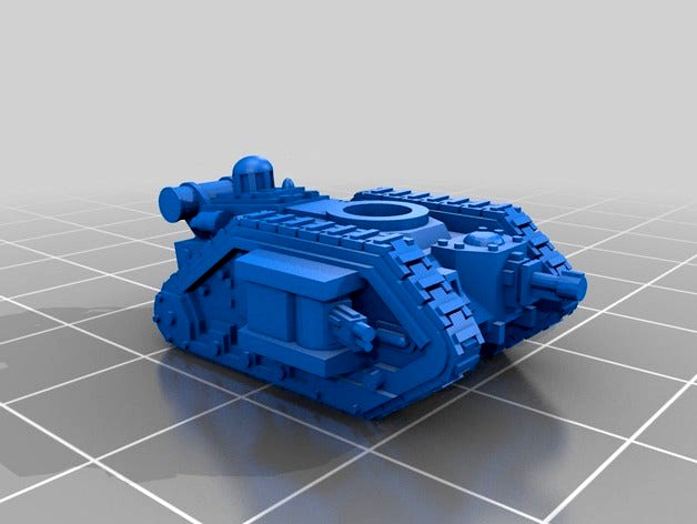 Epic Scale Alpha Pattern Leman Russ v2 by Mkhand_Industries 3d model