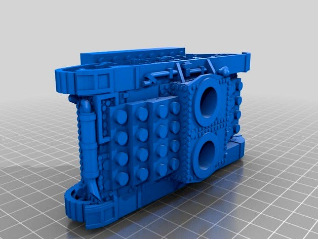 lego tank t26a hull by kwaiching2513 3d model