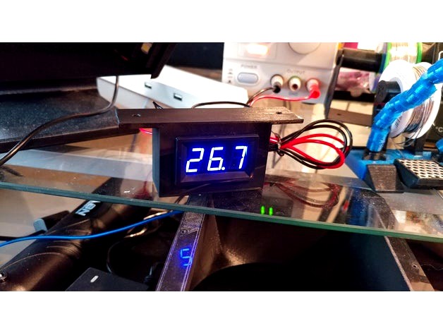DROK Temperature Display Mount by malebox 3d model