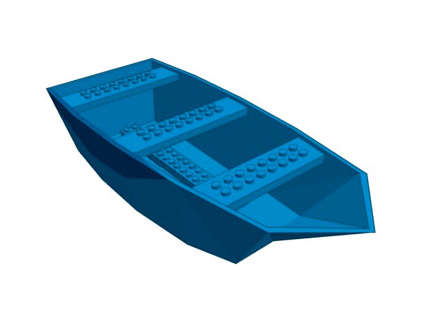 Lego boat hull by Flowr 3d model