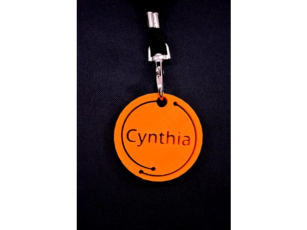 Cynthia name tag by utechlab 3d model