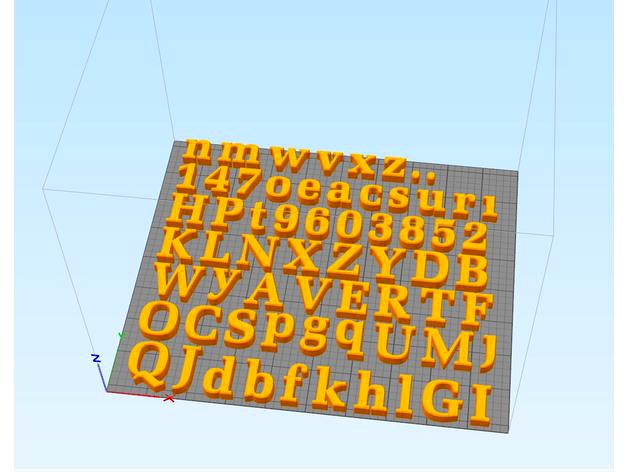 Alphabet Upper and Lower case by gustofusion 3d model