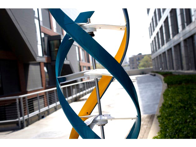 Project Aeolus: Vertical Axis Wind Turbine by Hashtag_Mike 3d model