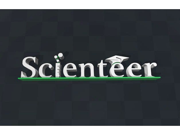 Scienteer Logo by gigabit77 3d model