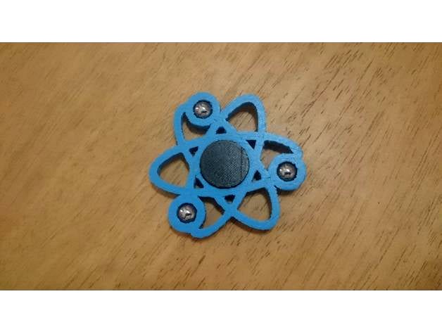 Atom fidget hand spinner by Gloufy 3d model