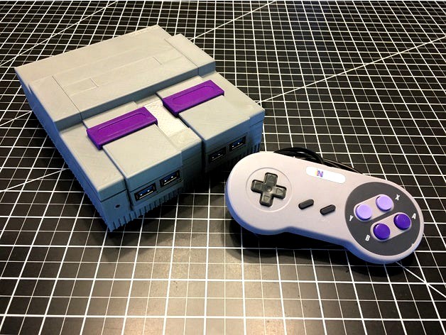 SNES (Super Nintendo) Raspberry Pi 3 Case by optimusgene 3d model