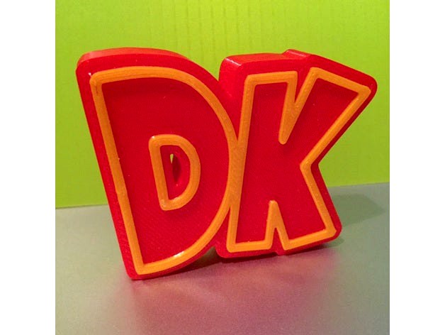 Donkey Kong DK Logo Letters Nintendo by 3DBotMaker model