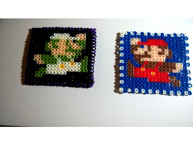 Super Mario melting bead guide by abcbaker 3d model