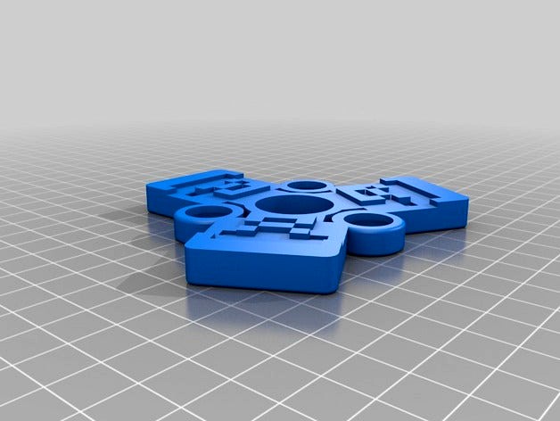 Minecraft Steve Fidget Spinner - Wingnut2k by wingnut2k 3d model