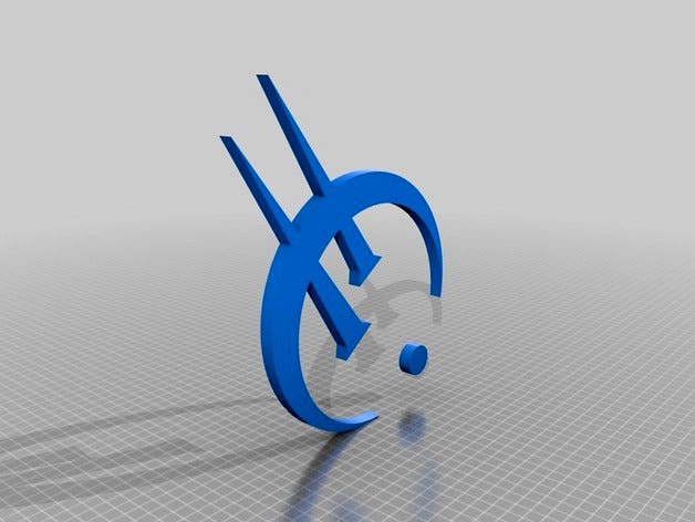 Mistborn Steel Alphabet: Zinc, Brass, Copper, Bronze by Jake_CG 3d model