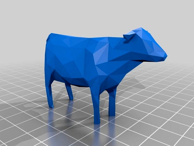 Low Poly Cow by Tyrdle 3d model