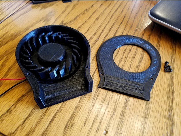 60mm Radial Fan To Blower Fan Conversion by FluffyKittens12 3d model