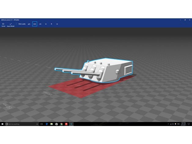 8" gun turret, USS Baltimore by crinard 3d model