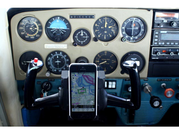 Iphone Yoke Mount for Cessna 150 by copterella 3d model