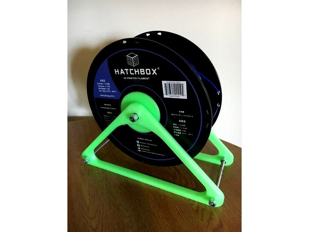 hatchbox spool holder by Fordreagon 3d model