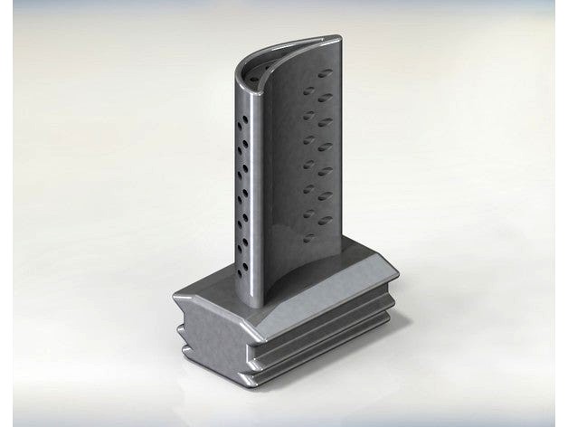 Jet Engine Turbine Blade by mmessers 3d model