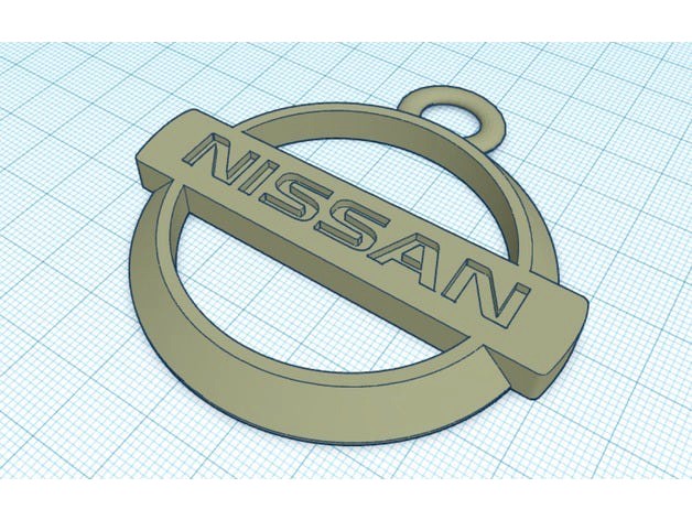 Nissan keychain logo by Shkvarka 3d model