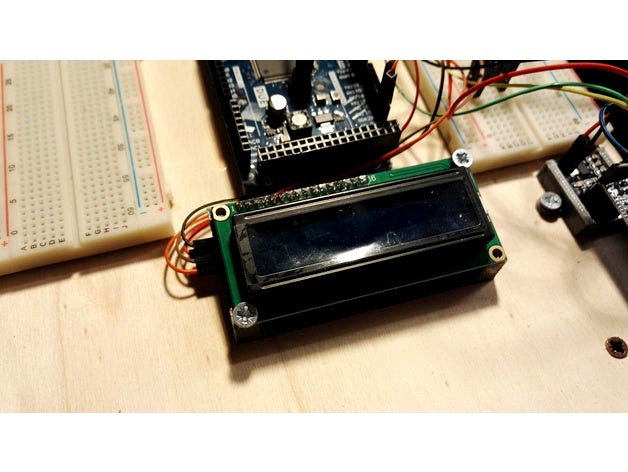LCD 16x2 with I2C Support Mount by Andrew_Ryan 3d model