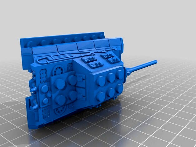 1-100 lego tank jagdtiger by kwaiching2513 3d model