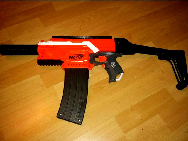 Nerf Stryfe upper & lower Picatinny rail by achmed20 3d model