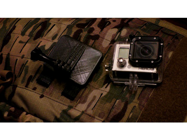 Tactical Molle mount for GoPro by LinggInnovationsLTD 3d model