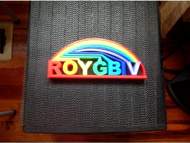 ROYGBIV - The colors in the visible light spectrum by Jimbotron 3d model