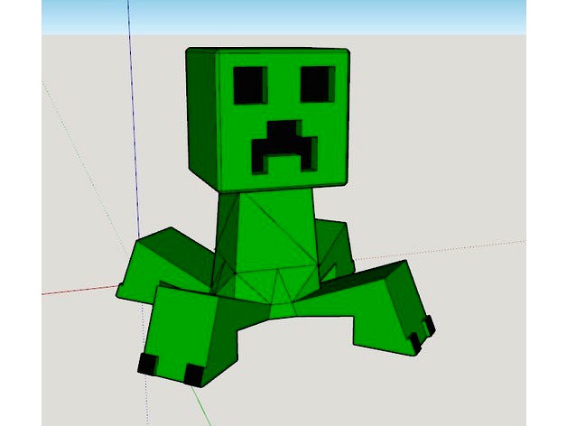 Creeper with legs by Dtanguy 3d model