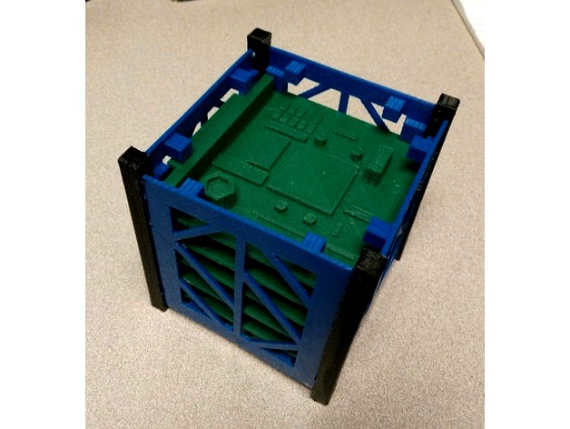1U Cubesat model v3 by TJEmsley 3d