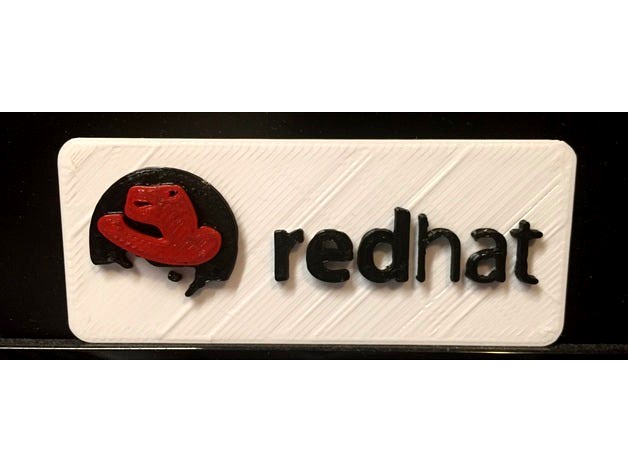 RedHat + Shadowman Logo by TinWhiskerz 3d model