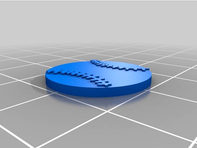softball with laces by rortiz11 3d model